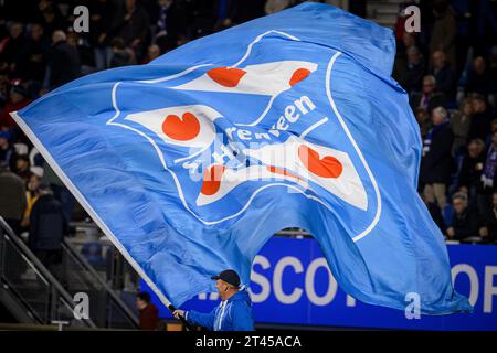 HEERENVEEN - sc Heerenveen flag during the Dutch Eredivisie match ...