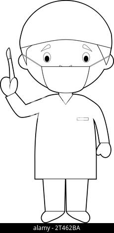 Vector cartoon medical scalpel icon in comic style. Hospital surgery ...