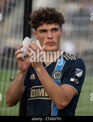 Philadelphia Union Midfielder Jeremy Rafanello (14) seen in action ...