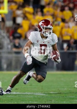 Tempe, Arizona, USA. 28th Oct, 2023. Linebacker James Djonkam (66) of ...
