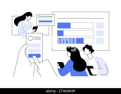 Student Response System isolated cartoon vector illustrations. Group of ...