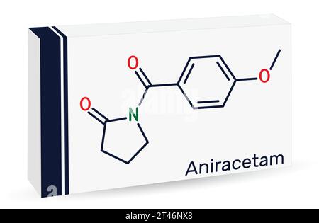 Aniracetam molecule. It is nootropic drug used to ameliorate memory ...