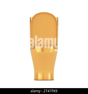 Golden 3d toilet icon isolated on white background - 3d render Stock ...