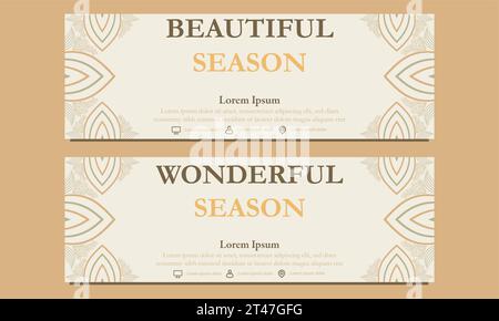 abstract floral soft color horizontal banner template. Suitable for web ...