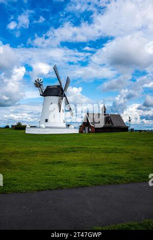 A view of the famous windmill on Lytham Green, Lytham St Annes ...