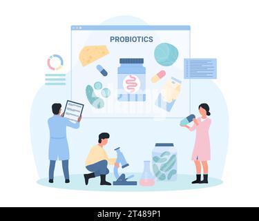 People with probiotics vector concept Stock Vector Image & Art - Alamy