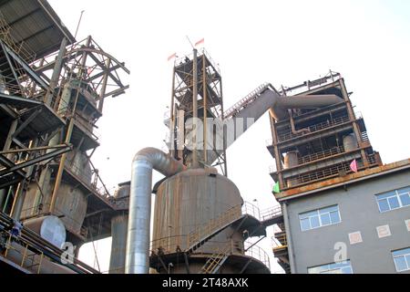 blast furnace in the steel mills, closeup of photo Stock Photo - Alamy