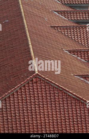 Glazed tile roof, closeup of photo Stock Photo - Alamy
