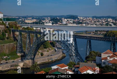 Gustave Eiffel, Ponte Dona Maria Pia, River Duro, Porto, Portugal Stock ...