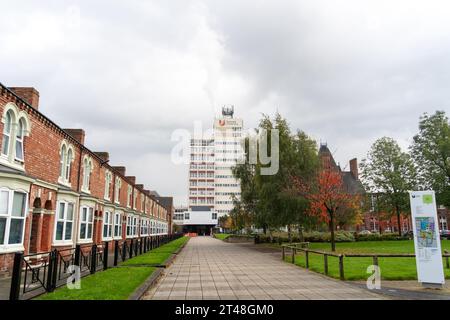 A view of King Edwards Square, by Albert Road, Middlesbrough, UK ...