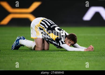 Kenan Yildiz of Juventus FC looks on during the serie Serie A Enilive ...