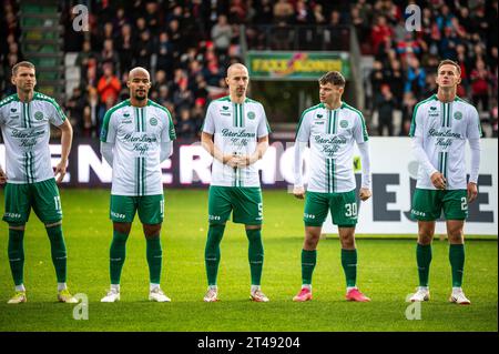 Vejle, Denmark. 29th Oct, 2023. Jeppe Gronning (13) of Viborg FF seen ...