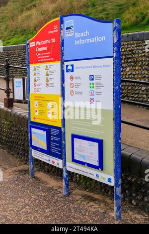 information sign, cromer, norfolk, england Stock Photo - Alamy