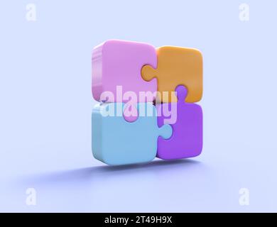 connecting four puzzles Stock Photo - Alamy