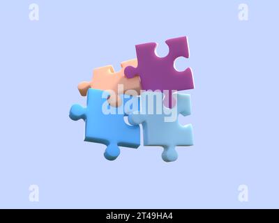 connecting four puzzles Stock Photo - Alamy
