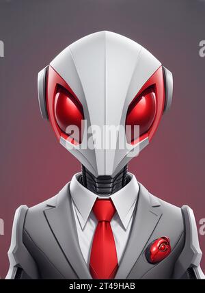 portrait of a handsome robot Stock Photo - Alamy