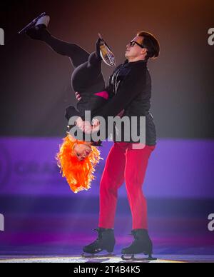 Maria Pavlova and Alexei Sviatchenko of Hungary perform in the pairs ...