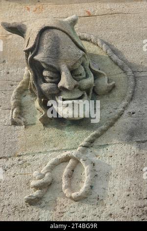 Relief of the executioner figure at the hangman's house, historical ...