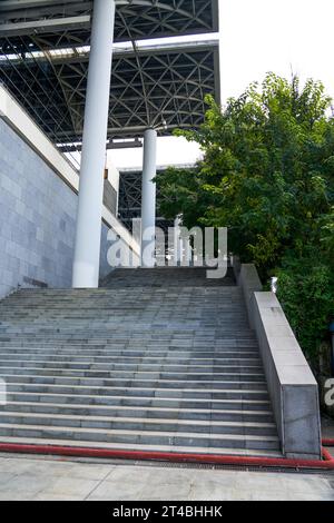 Large staircase inside the exhibition center Stock Photo - Alamy