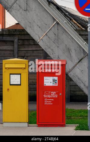 Bavaria mailbox German post mail Germany Europe field yellow Stock ...