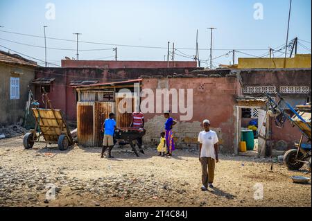Street scene in Joal Fadiouth, Senegal, a village built on a unique ...
