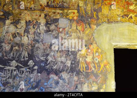 Cave No 17. Simhala Jataka: One of the narrative scene from Simhala ...