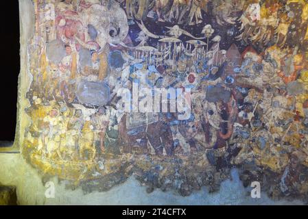 Cave No 17. Simhala Jataka: One of the narrative scene from Simhala ...