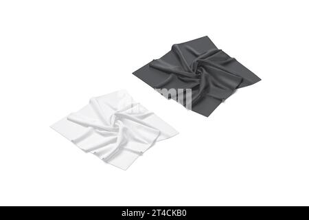 Blank white twill silk scarf mockup, side view Stock Photo - Alamy