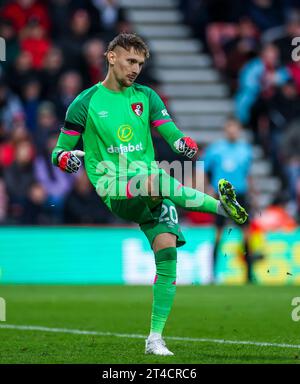 Bournemouth goalkeeper Ionut Andrei Radu in action during the Premier ...