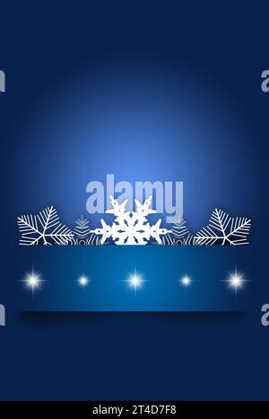 Blue abstract geometric winter christmas background illustration Stock ...