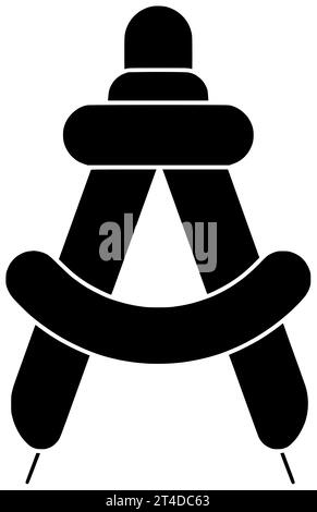 geography black globe silhouette education illustration caliper icon ...