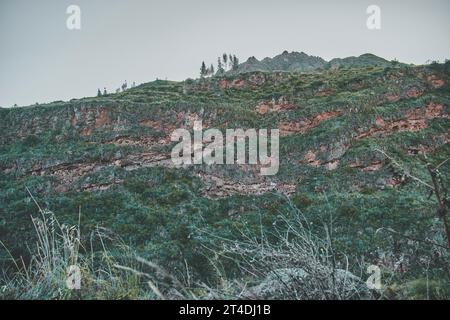 Ancient inca cemetery in the mountains Pisac Archaeological Complex in ...