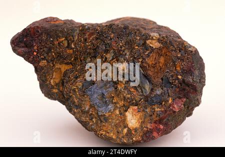 Iron-rich breccia is a clastic sedimentary rock composed of broken ...