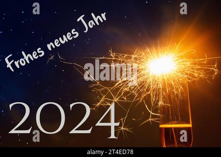 Silvestergrüße 2024: Grußkarte für Silvester in deutsch *** New Years ...