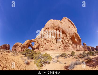 Panoramic picture of natural and geological wonders of Arches national ...