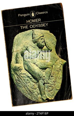 Homer - The Odyssey. Book cover on white background Stock Photo - Alamy