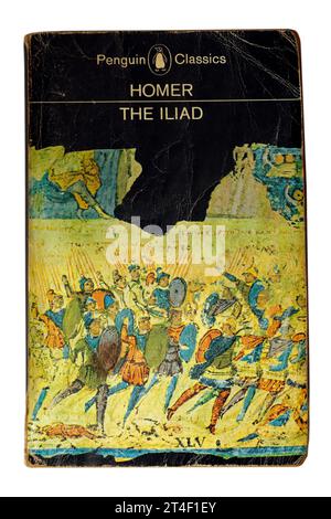 Homer - The Iliad. Book cover on white background Stock Photo - Alamy