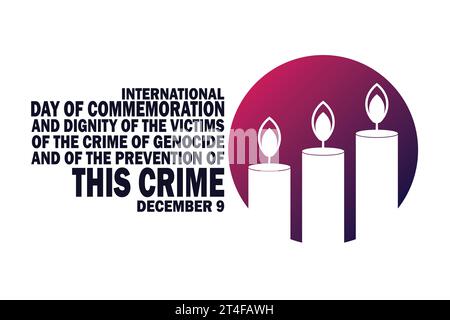 Genocide Prevention Day. December 09. Design template for banner ...