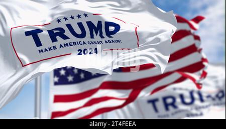 Arlington, US, oct. 22 2023: Donald Trump 2024 presidential campaign ...