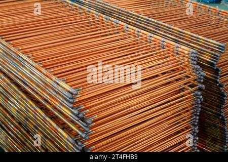 copper semi-finished products in the workshop, closeup of photo Stock ...