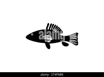 Australian Flathead Perch minimal style icon illustration design Stock ...