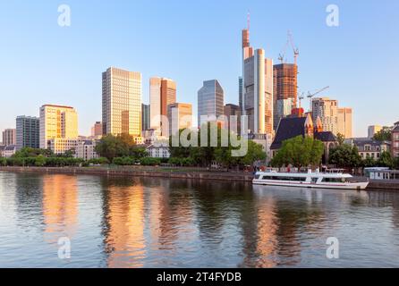 A picturesque view of the city embankment and facades of medieval fairy ...