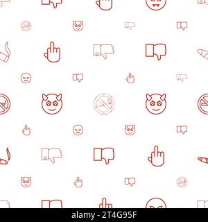 Bad icons pattern seamless white background Vector Image Stock Vector ...