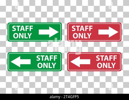 Set of Only staff icon, danger zone symbol, safety entry person sign ...