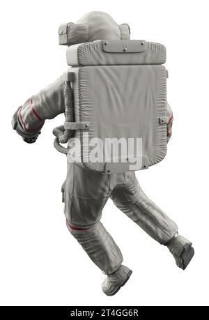 Abstract man in gray astronaut or spaceman suit, 3D Illustration Stock ...