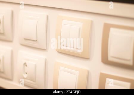 Store socket and switch display of productrs on sale on wall ...