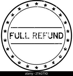 Grunge black vat refund word rubber seal stamp on white background ...