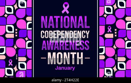 National Codependency Awareness Month backdrop with colorful gradient ...