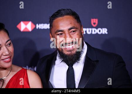 Bundee Aki and his wife Kayla Aki during the World Rugby Awards at ...