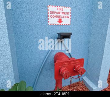 Automatic Sprinkler Fire Department Connection Stock Photo - Alamy